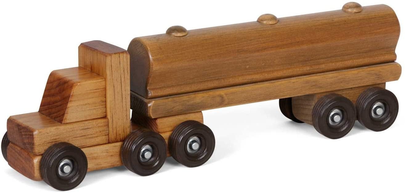 Amish-Made Wooden Semi Tanker Truck Toy - Walmart.com