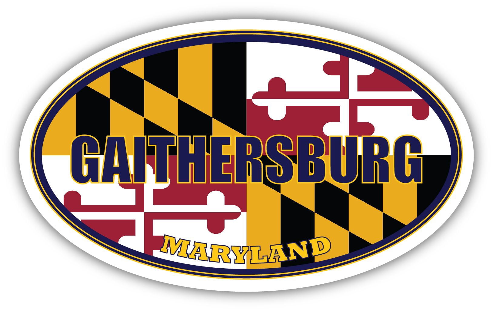 Gaithersburg City Maryland State Flag | MD Flag Montgomery County Oval ...