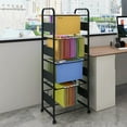Natwind 4 Tiers Home Office Rolling File Cart for Letter Size Mobile ...