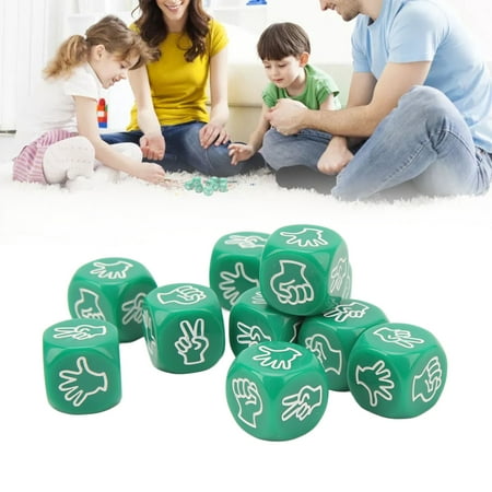 Dice Set,10Pcs Dice Set 6 Sided Waterproof Finger Guessing Game Dice ...