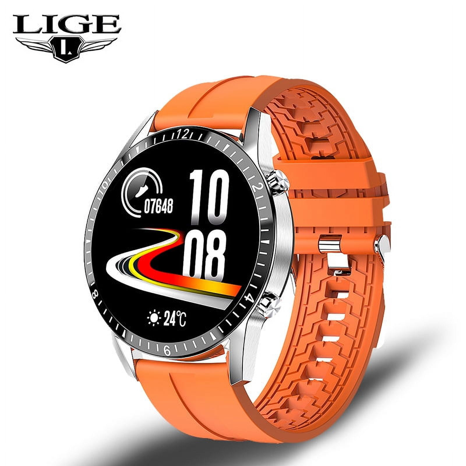 LIGE/Bangwei reloj inteligente multifuncional llamada Bluetooth podómetro presión arterial ...