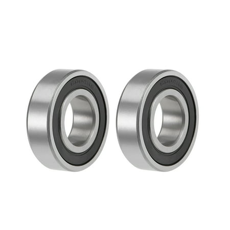 6004-2RS Deep Groove Ball Bearings Z2 20mm X 42mm X 12mm Double Sealed Carbon Steel 2pcs ...