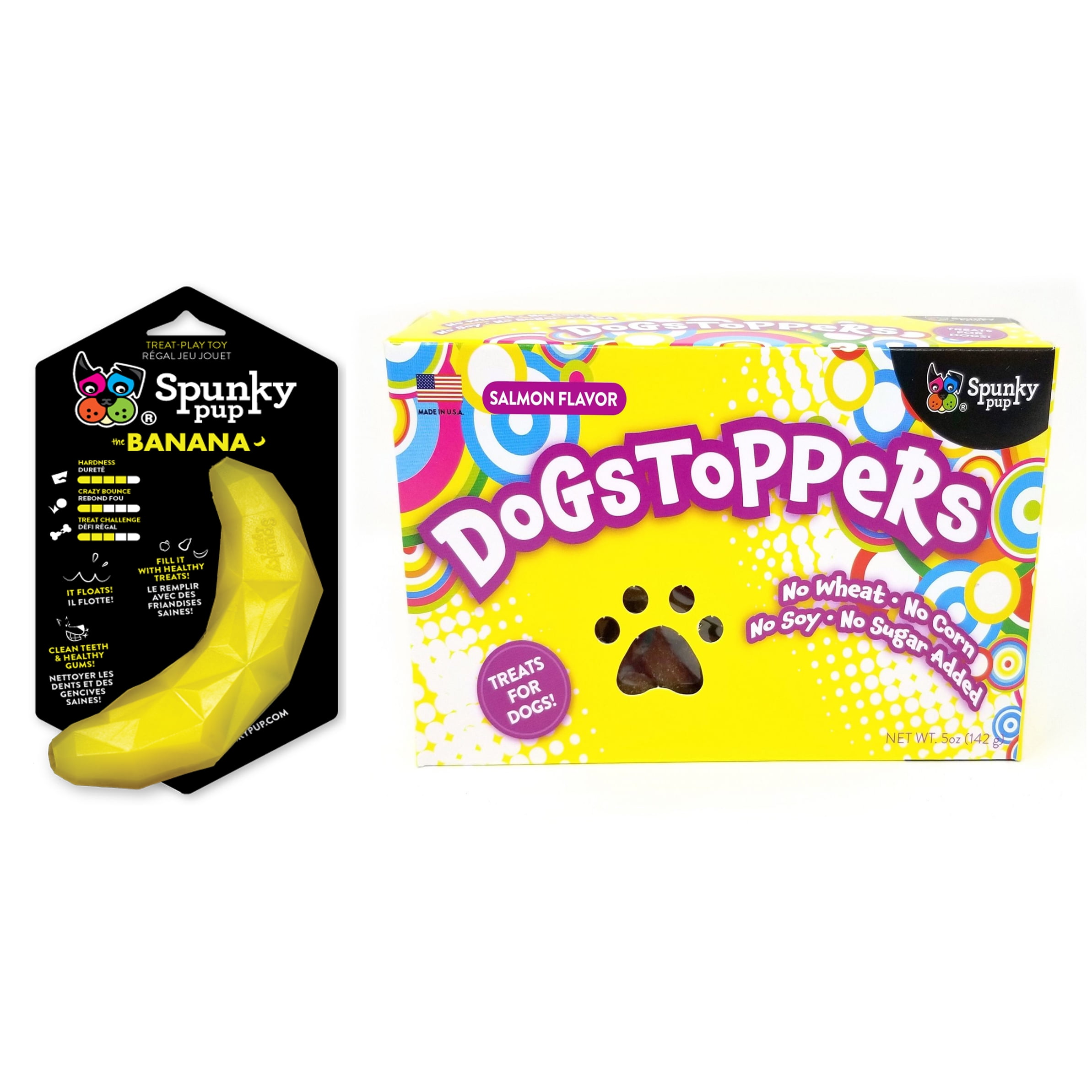 Spunky Pup Treat Holding Toy & Treat Set of 2 - Walmart.com