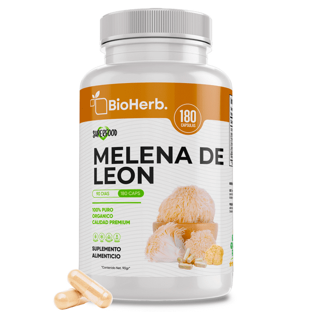 Melena de Leon 100% Puro (180 Capsulas 500mg) |ORGANICO | NATURAL ...