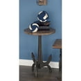 DecMode 18" x 26" Black Metal Anchor Accent Table with Brown Wood Top ...