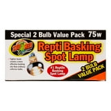 Zoo Med Reptile Basking Spot Lamp 75W 2pk - Focused Heat & Light for ...