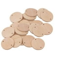 30 Pieces Round Wooden Slices Unfinished Wood Pieces, Pre-Drilled Holes ...
