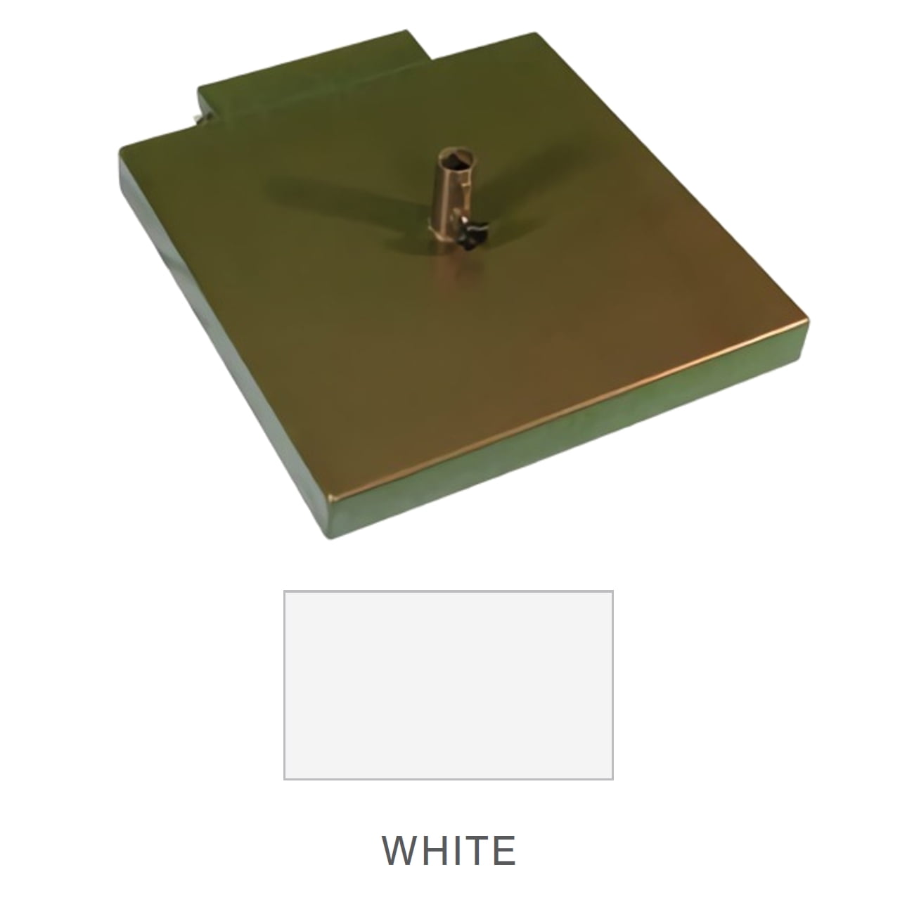 Fiberlite 24" Wheeled Aluminum Square Base 120 Lbs Filled - White ...