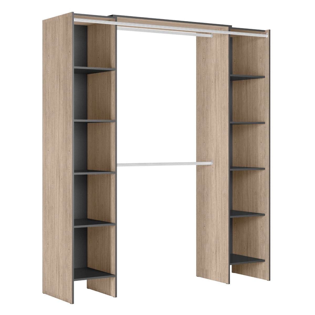 Ropero Abierto 2 Torres con 10 Estantes Color Café Modelo 24270-204 ...