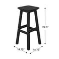 WestinTrends Malibu 29" HDPE Outdoor Patio Square Bar Stools (Set of 2 ...