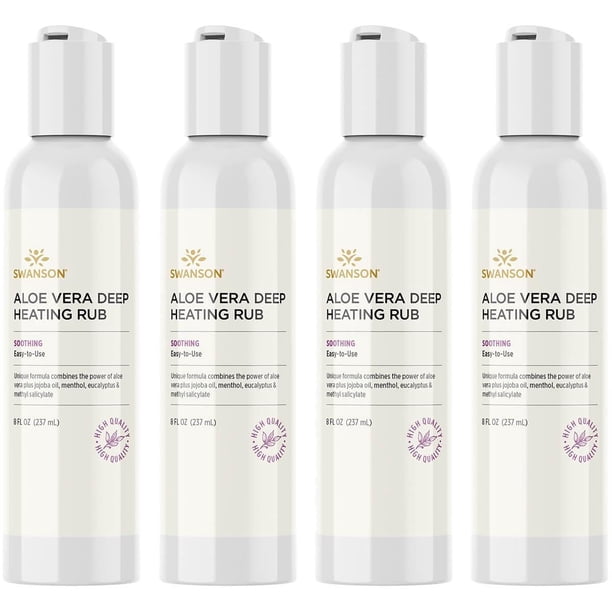 Swanson Aloe Vera Deep Heating Rub 8 fl oz Gel 4 Pack - Walmart.com