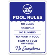 No Diving - Pool Area Sign - Walmart.com