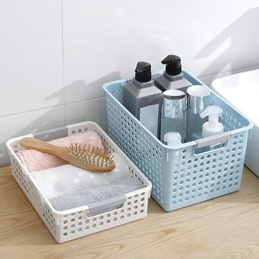 YBM Home Large Plastic Storage Basket with Handle for Home and Office ...