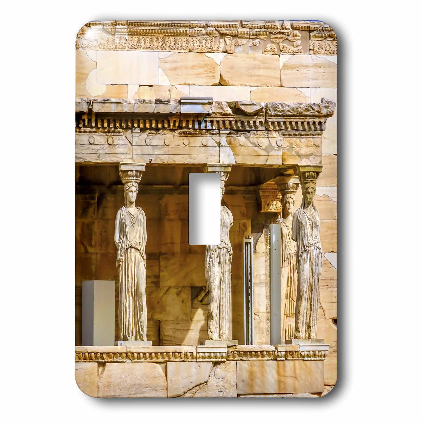 Acropolis, Athens Greece. Greek maidens columns Temple of Erechtheion ...