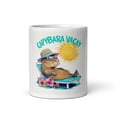 Capybara Vacay Mug, Summer Capybara Coffee Mug, Chill Animal Mug, Beach ...