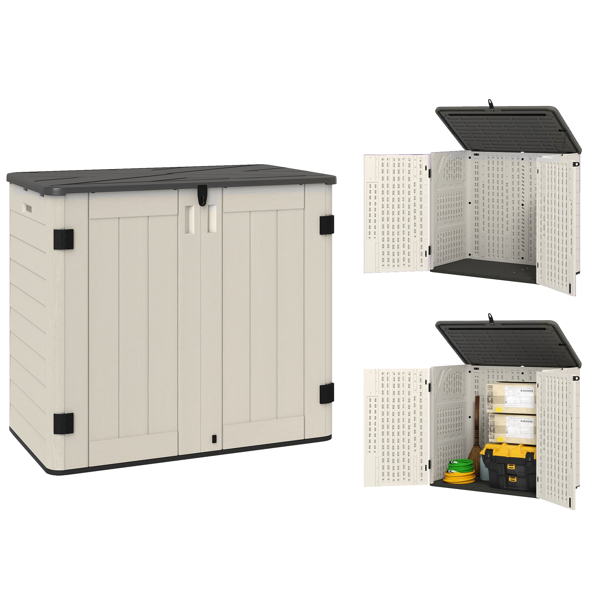 Click here for Outsunny 185 Gallon Storage Cabinet With Openable... prices