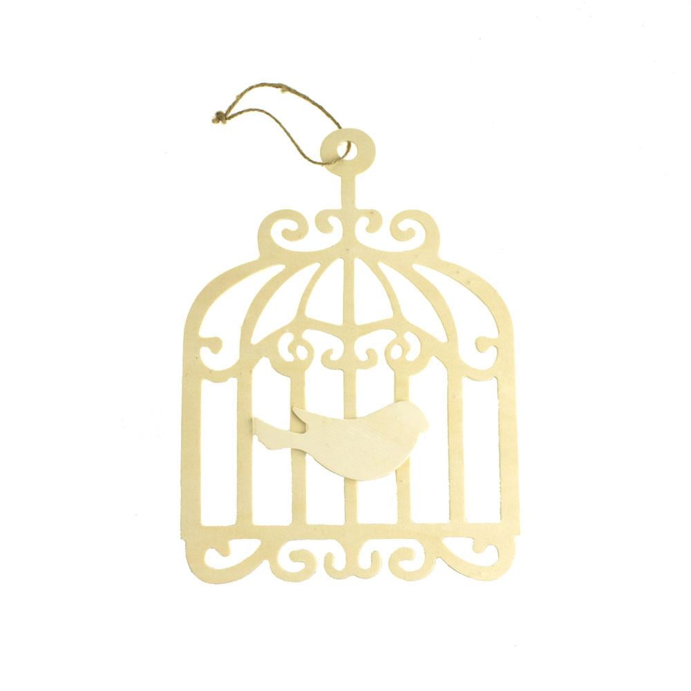 Scroll Swirl Bird Cage Chickadee Wooden Cut Out Plaque, 11-1/4-Inch ...