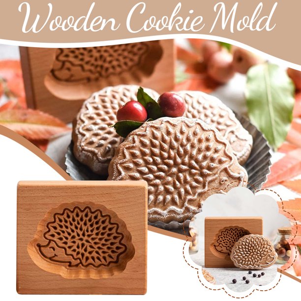 Carved Wooden Cookie Shortbread Mold Cookie Molds With Good Wishes ...