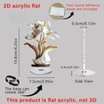 10 Pack Of Lilys Flower Art Acrylic Rotating Base Decorative Ornament ...
