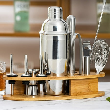 Peggybuy 11Pcs Bartender Bar Kit Stainless Steel Bar Cocktail Mixing ...