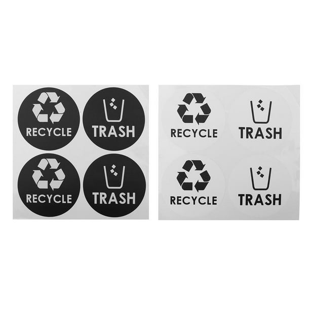 Yocowu 2pcs General Waste Only Print Recycle Trash Bin Logo Sticker ...