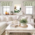 Kitchen Cafe Valance Curtain for Small Windows,Daisy Flower on Sage ...