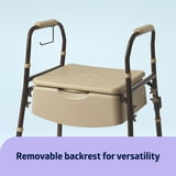 Medline Bedside Commode, Portable Toilet, 400 lb Weight Capacity ...
