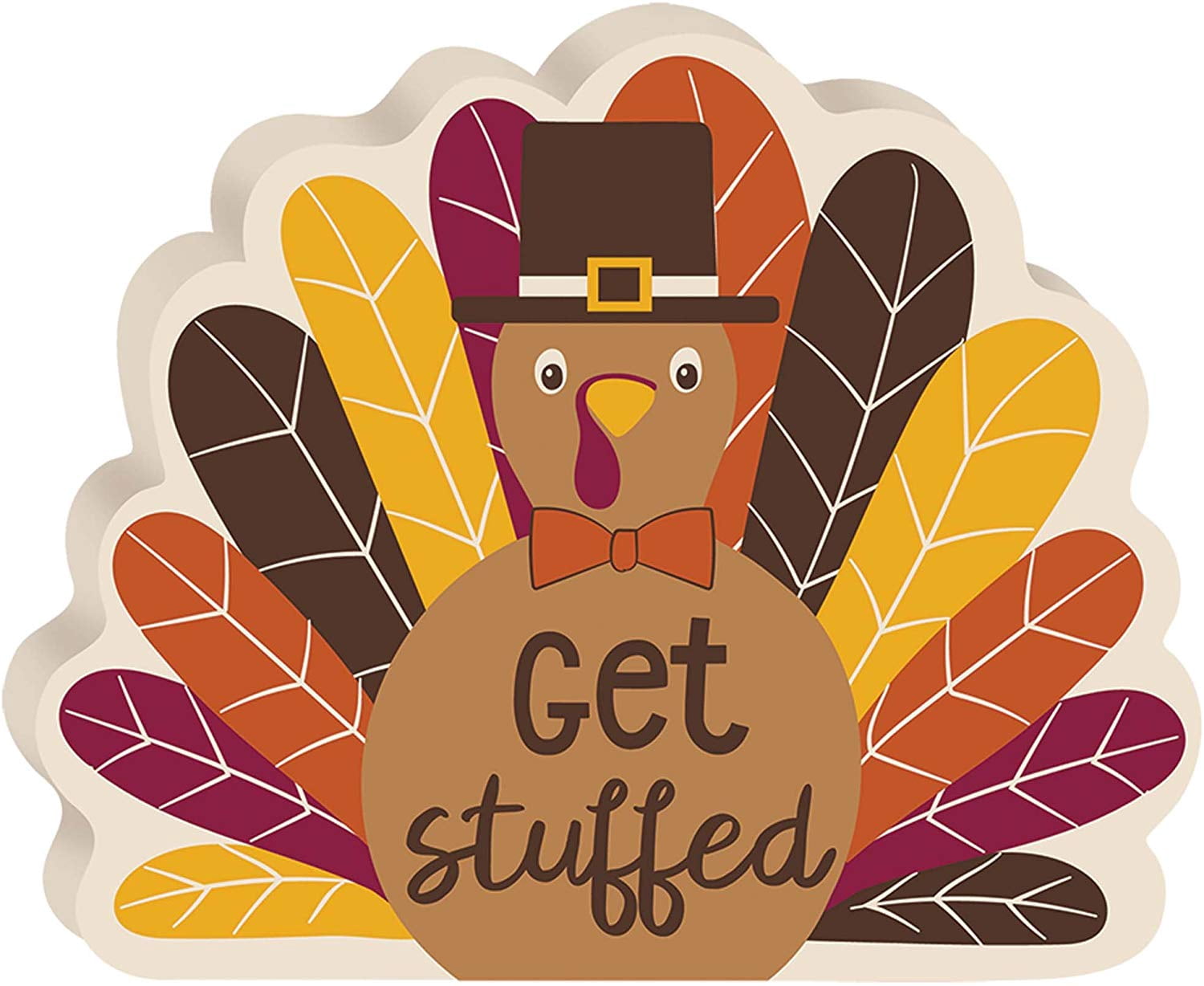 Cute Turkey With Sign Clip Art