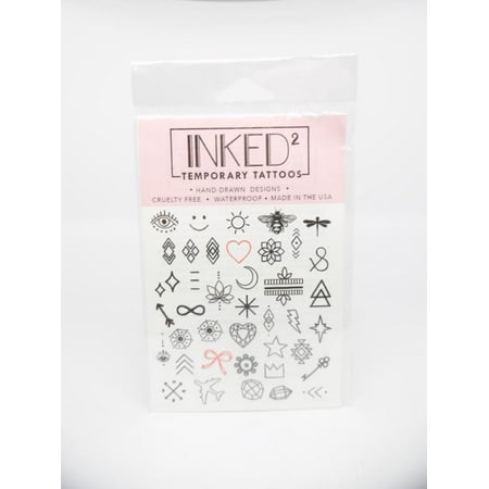 INKED² Temporary Tattoos by Dani, Hand-Drawn Designs, Waterproof, Tiny Tats Pack | Walmart Canada