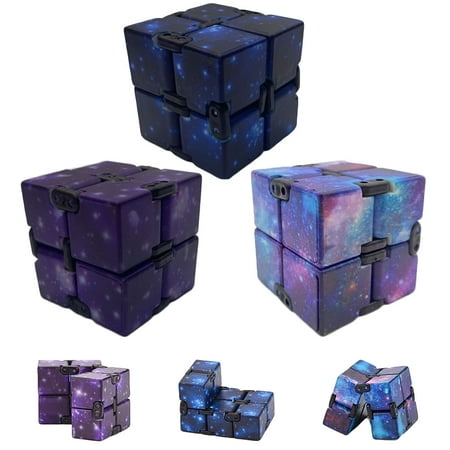 3 Pack Infinity Cube Fidget Toy, Fidget Blocks for Kids and Adults ...