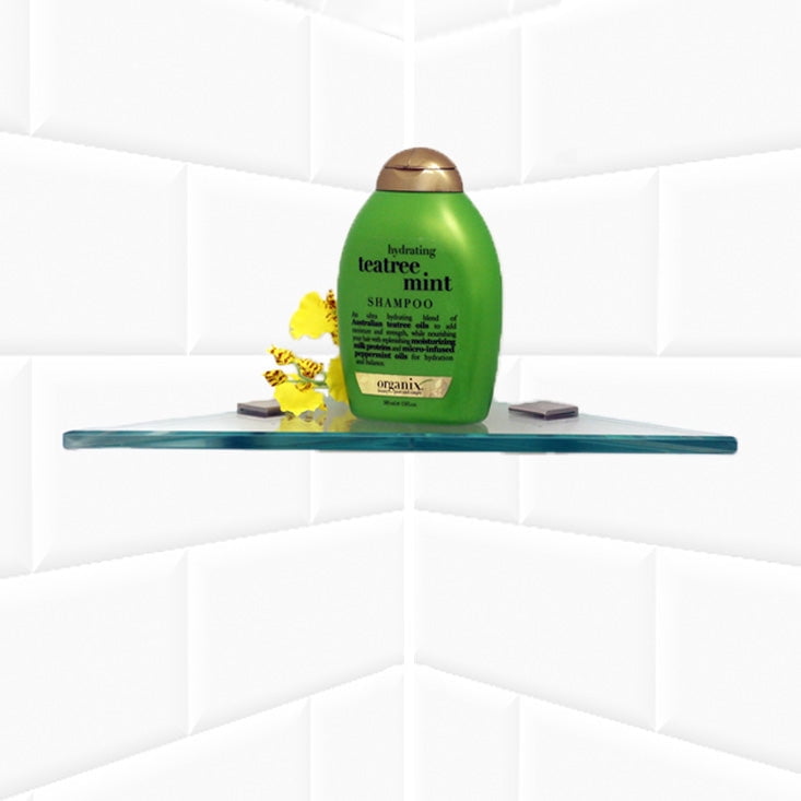 Triangle Shower Shelf with Square Clamps By Spancraft Glass - Walmart.com