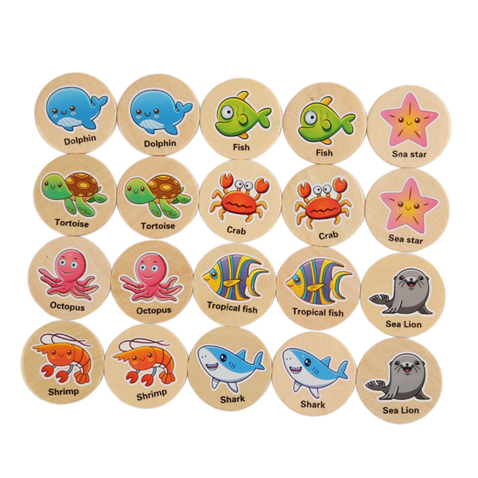 block puzzle game matching toys children Sea Animals - Walmart.com