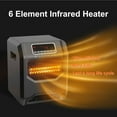 Lifesmart 6 Element Infrared Heater, Black, HT1198QX - Walmart.com