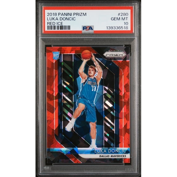 2018 Panini Prizm Luka Doncic #280 Red Ice Rookie RC PSA 10 - Walmart.com