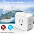 5 Way Multi Plug Outlet Extender, Wall Outlet Expander, Small ...