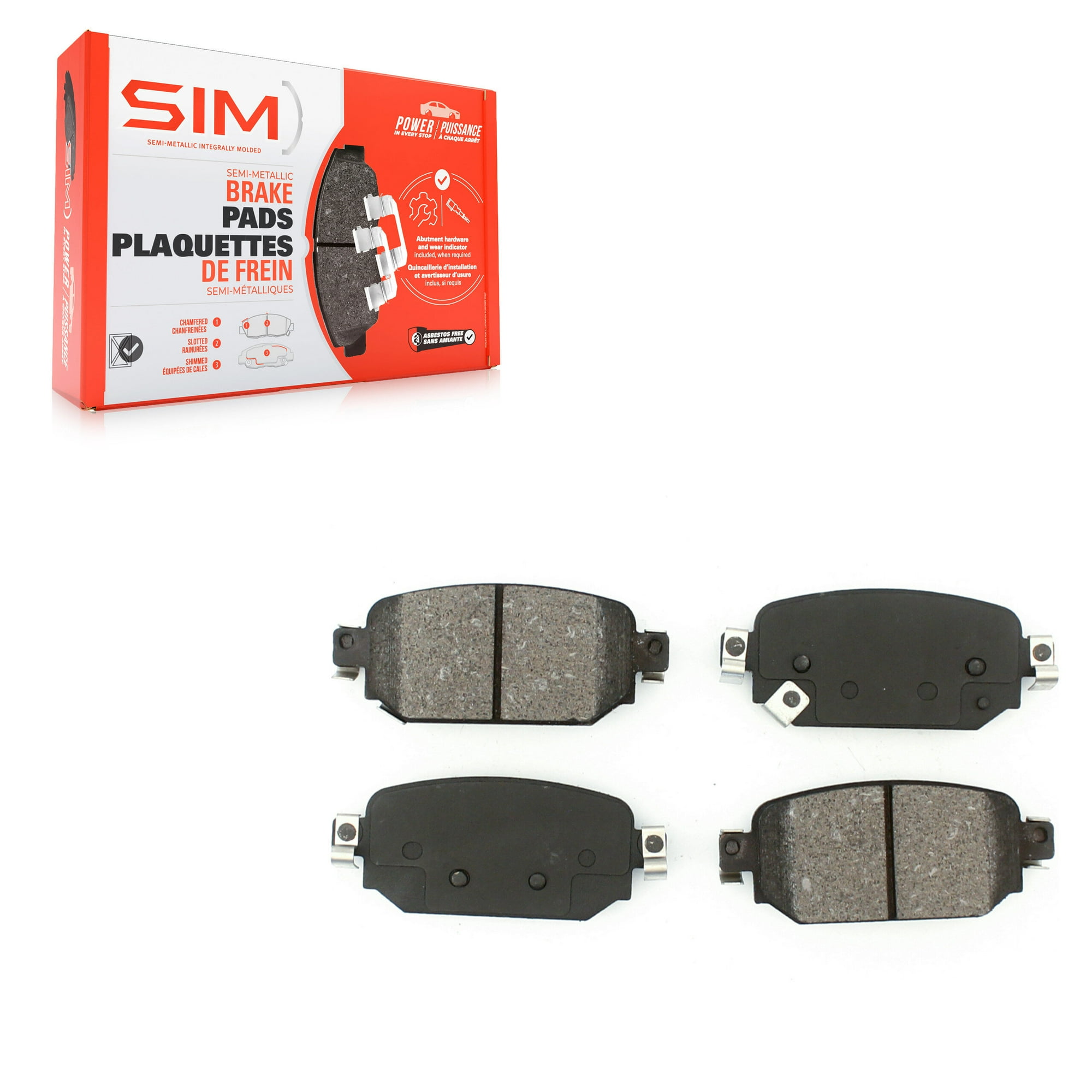 Click here for Sim Rear Semi-Metallic Disc Brake Pads Sim-2042 Fo... prices