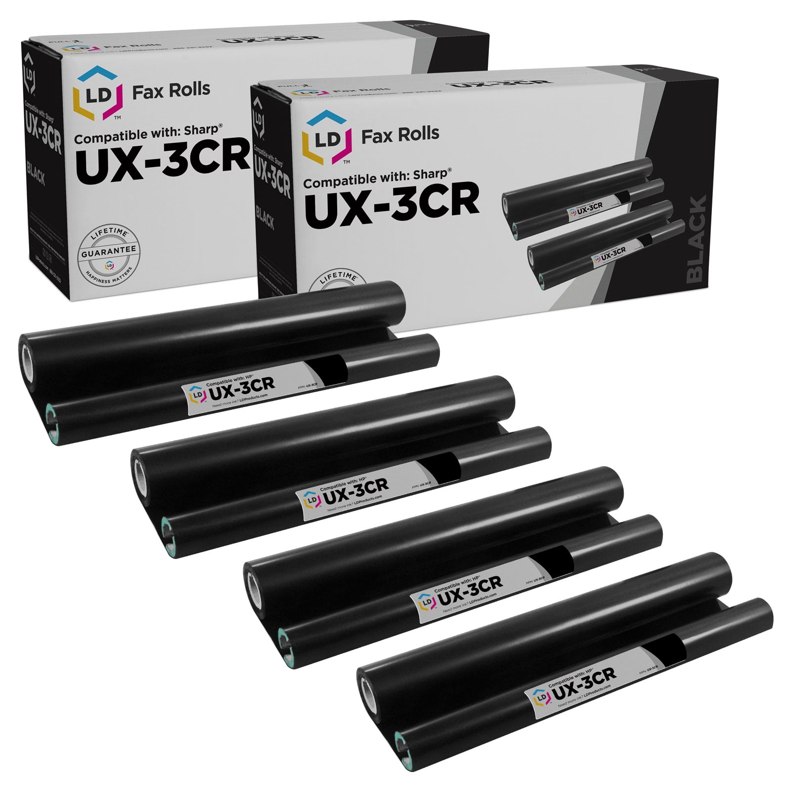 LD Compatible Thermal Fax Ribbon Refill Roll Replacement for Sharp UX ...