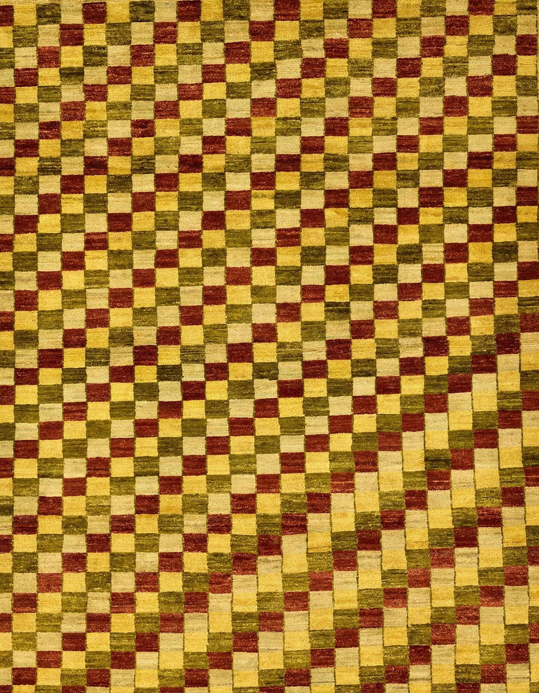 Ahgly Company Indoor Rectangle Abstract Deep Yellow Checkered Area Rugs ...