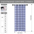 Blue and White Checkered Pattern Blackout Curtains,Triple Weaved Fabric ...