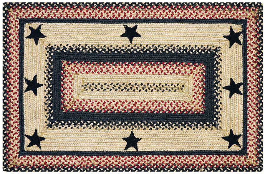 Homespice Dcor Primitive Star -Gloucester Jute Braided Rug 2.5 x 6 ...