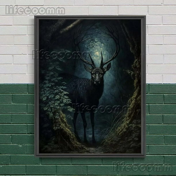 Pintura en lienzo de arte de pared Vintage de Anubis,Baphomet, Gato ... Pintura en lienzo de arte de pared Vintage de Anubis,Baphomet, Gato ...
