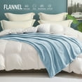Exclusivo Mezcla Large Flannel Fleece Throw Blanket, 50" x 70", Light ...