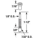 Screen Plunger Latch, 3/8 in. x 3/4 in., Nylon (6-pack) - Walmart.com
