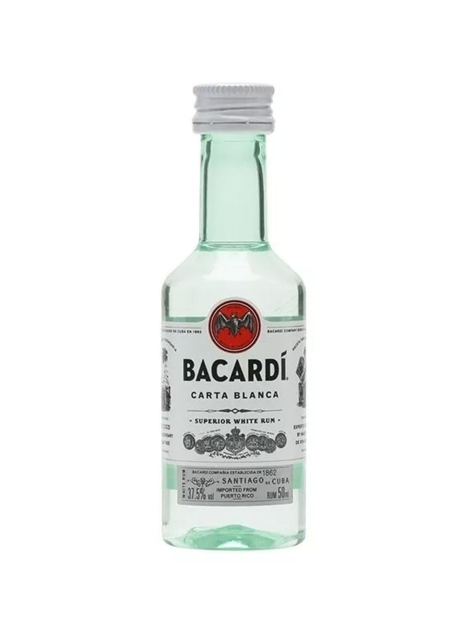 Paquete de 3 Ron Bacardi Carta Blanca MIni 50 ml Bacardi Paquete de 3 ...