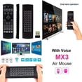 Air Remote Mouse MX3 Pro,2.4G Backlit Kodi Remote Control,Mini Wireless ...