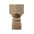 BingLTD - 35 1/2" Tall Turned/Round Unfinished Rubberwood Post - 1 PC ...