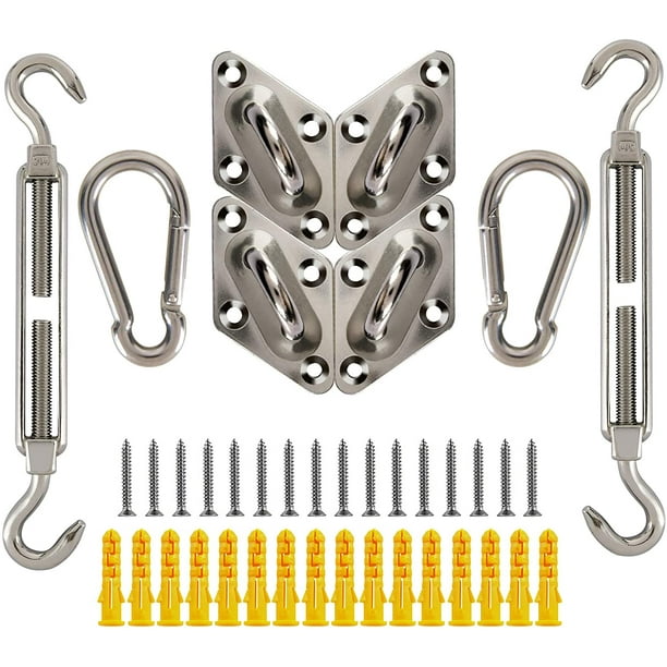 Simple Deluxe Sun Shade Sails Hardware Installation Kit 8 inch ...