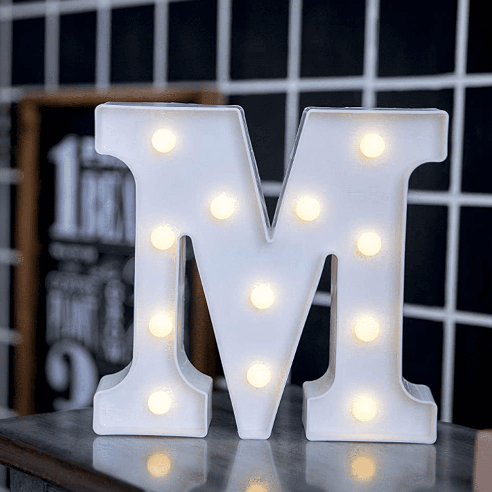 Letras Luminosas Led /22cm / Lampara Decorativa / Abecedario / LETRA M ...