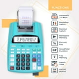 TOVO Printing Calculator, 12-Digit LCD Display, 2-Color Printing, Adding Machine with Paper, AC ...