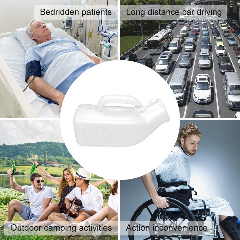 Buy 2 Packs Urinals for Men Thick Firm Portable Urinal, Urine ...